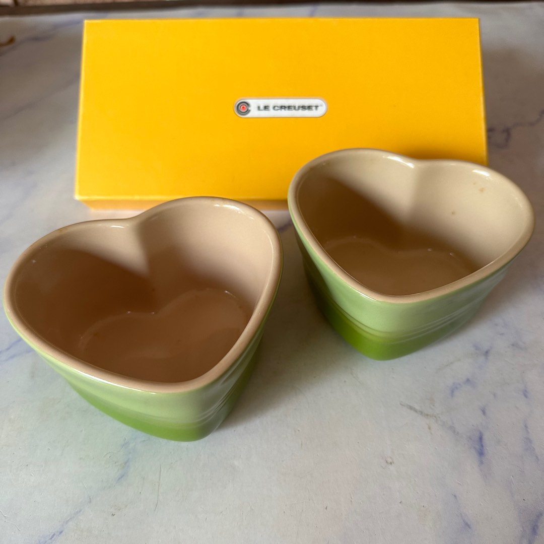 Le Creuset heart ramekins-set of 2, Furniture & Home Living ...