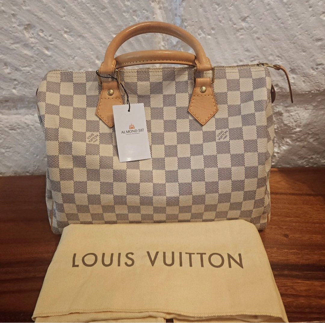 LV azure speedy 30, Luxury, Bags & Wallets on Carousell
