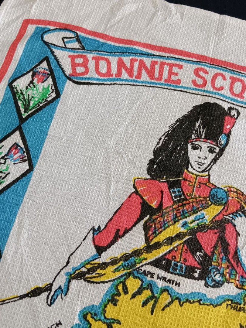 #14 Map of Scotland Cotton Tea Towel (Bonnie Scotland), Furniture ...