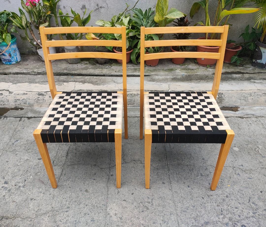 Midcentury Style Webbing Dining Chair, Furniture & Home Living ...