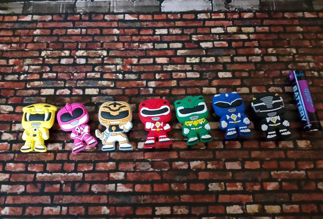 Mighty Morphin power rangers Crocs chams, Hobbies & Toys, Toys & Games ...