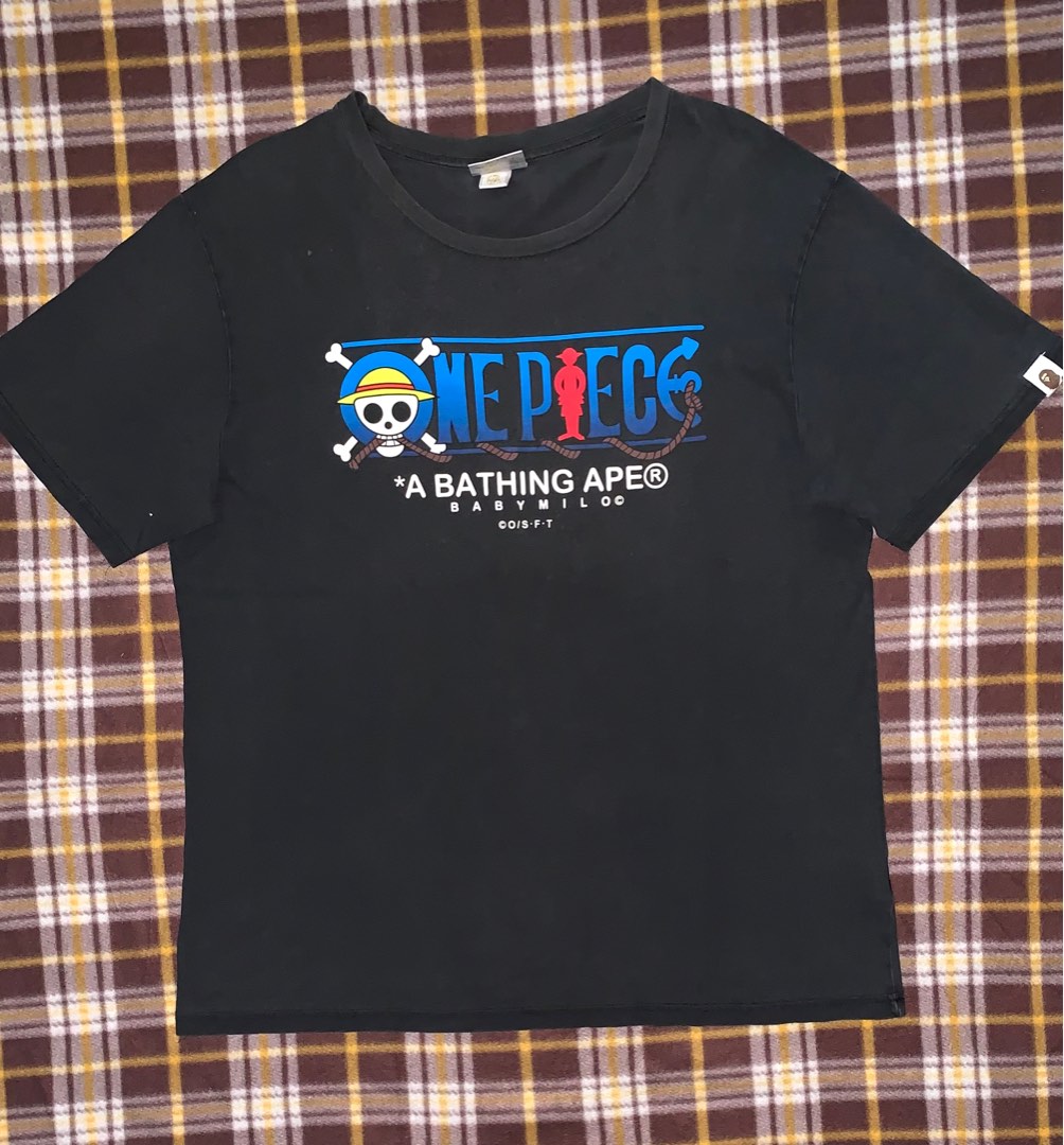 One Piece x Bape Collaboration, Men's Fashion, Tops & Sets, Tshirts ...