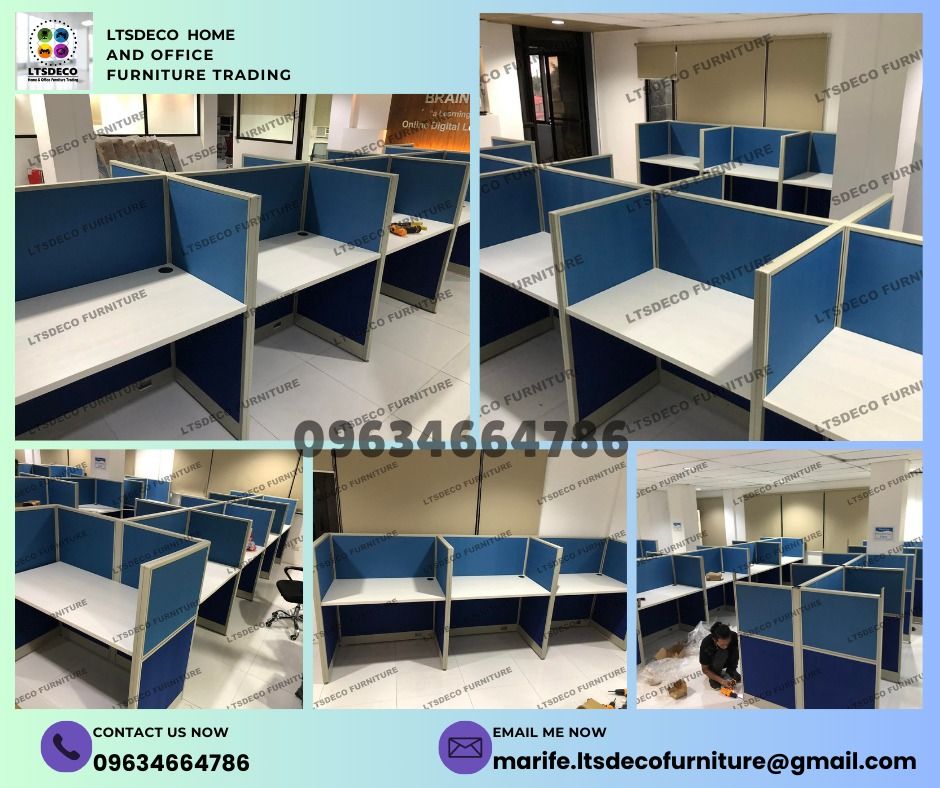 partitions- cubicle modular tables office partition furnitures, Furniture & Home Living, Office ...