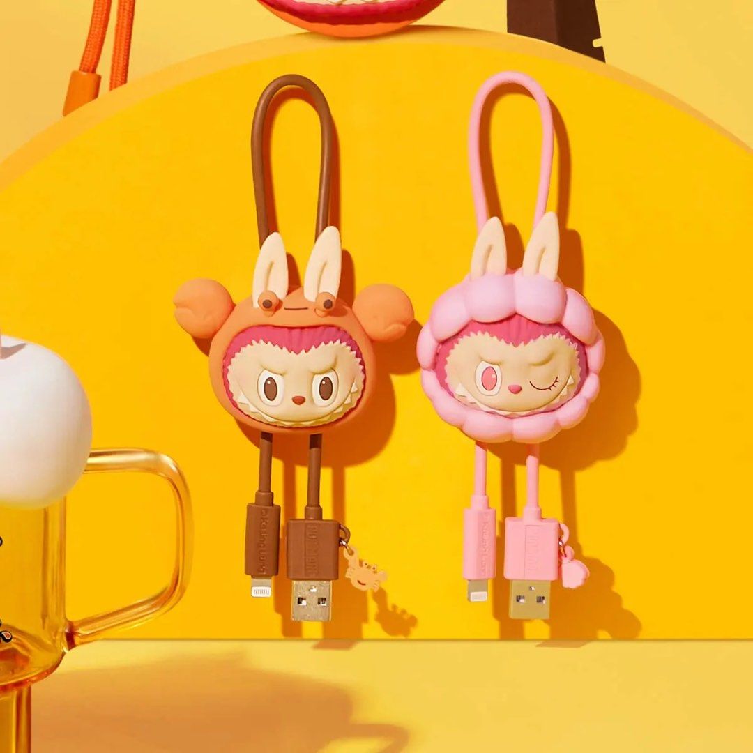 Pop Mart - Labubu Type C cable / iPhone charger and keychain, Mobile ...