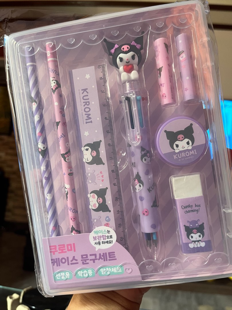 Sanrio Kuromi Stationary Set with Case (official Sanrio), Hobbies & Toys, Stationary & Craft ...