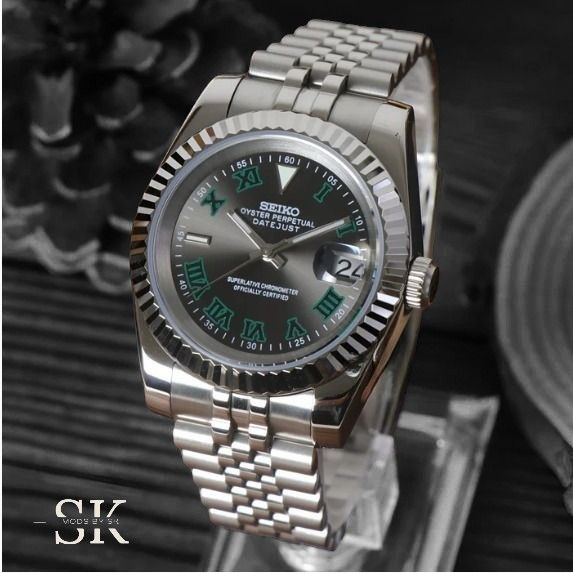 Seiko Mod Datejust Wimbledon, Men's Fashion, Watches & Accessories ...