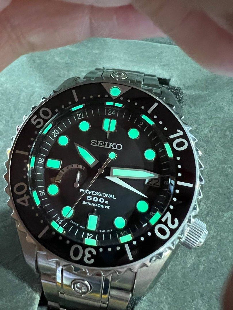 SEIKO PROSPEX MARINEMASTER TITANIUM SPRING DRIVE GMT MADE IN JAPAN ...