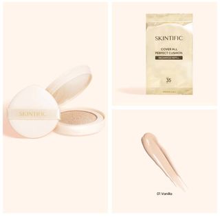 Skintific Cushion Foundation code Almond Refill, Beauty & Personal Care ...
