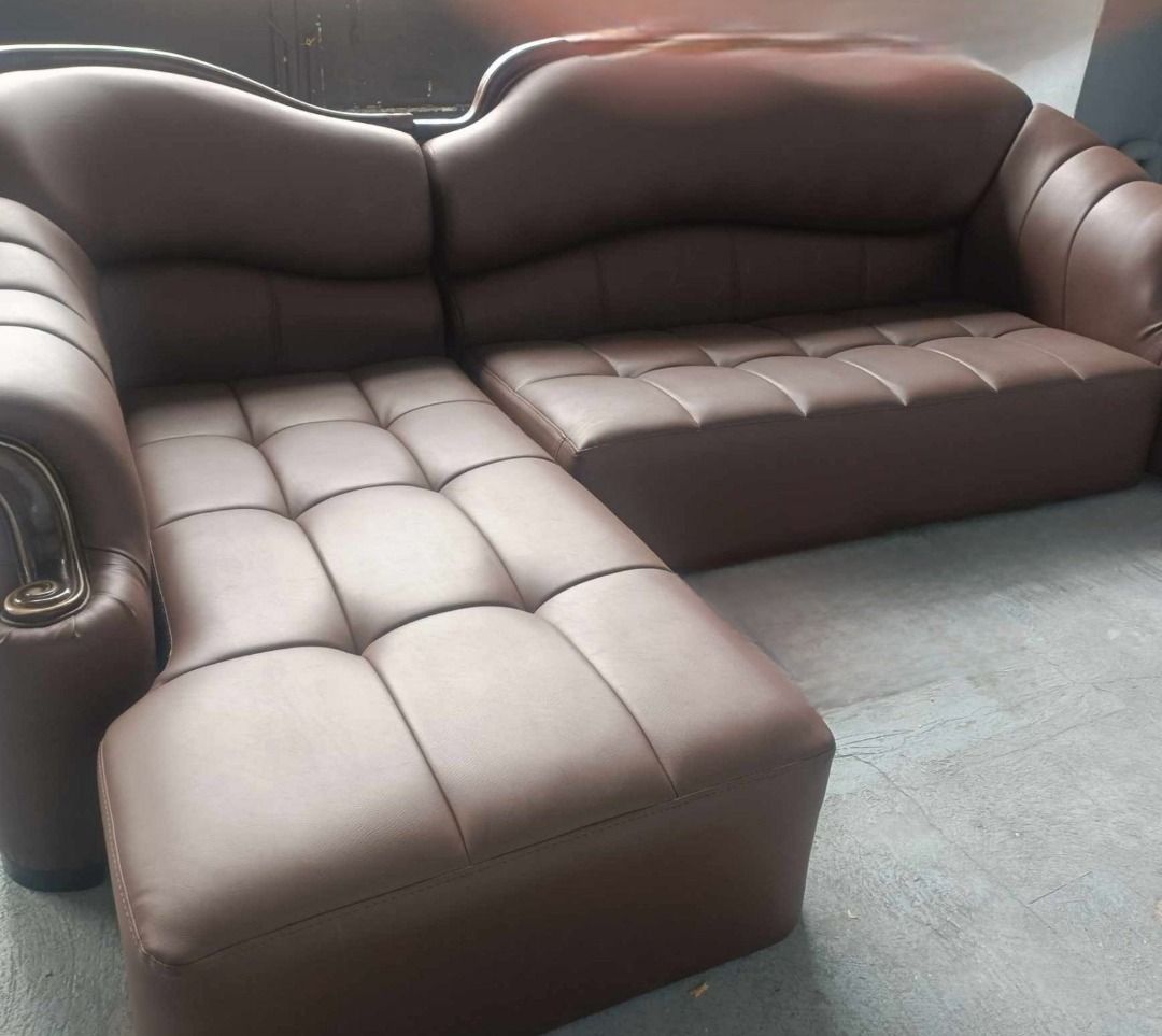 Sofa L Shape Newly Re-upholstered Hard Wood Korean, Furniture & Home ...