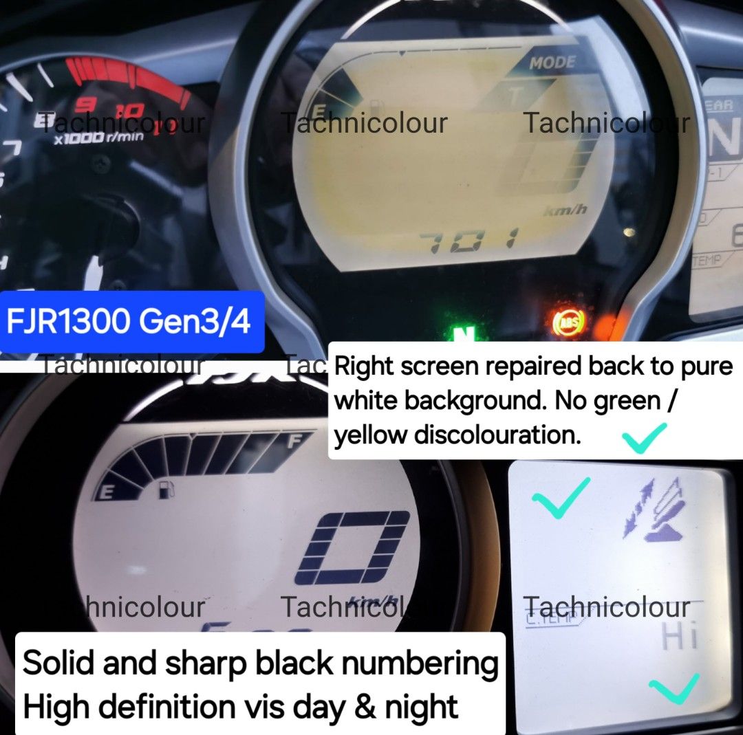 Speedometer Speedo Meter faded LCD repair & LED color change ...