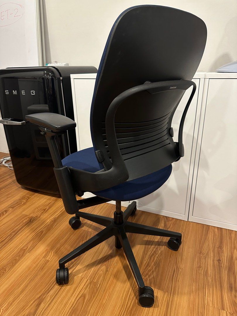 50% from new retail price Steelcase leap v2 navy blue, Computers & Tech ...