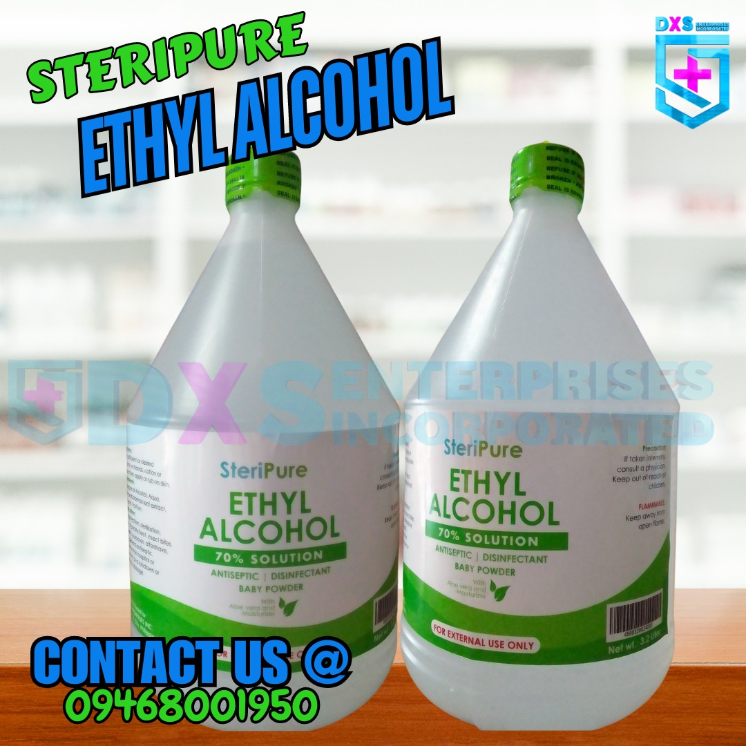 STERIPURE ETHYL ALCOHOL 70% SOLUTION 3.7 LITERS, Beauty & Personal Care ...