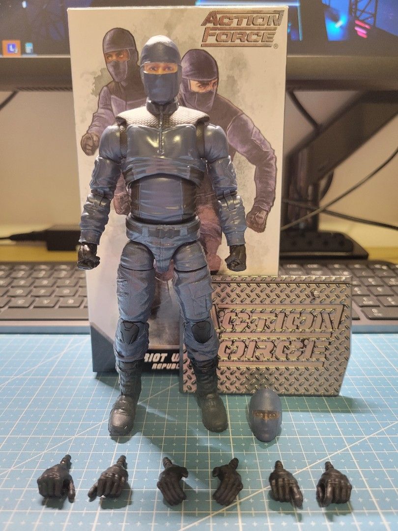 Valaverse Action Force 6-Inch Action Figure - Steel Brigade, Riot Warfare (Riot Trooper), Female ...