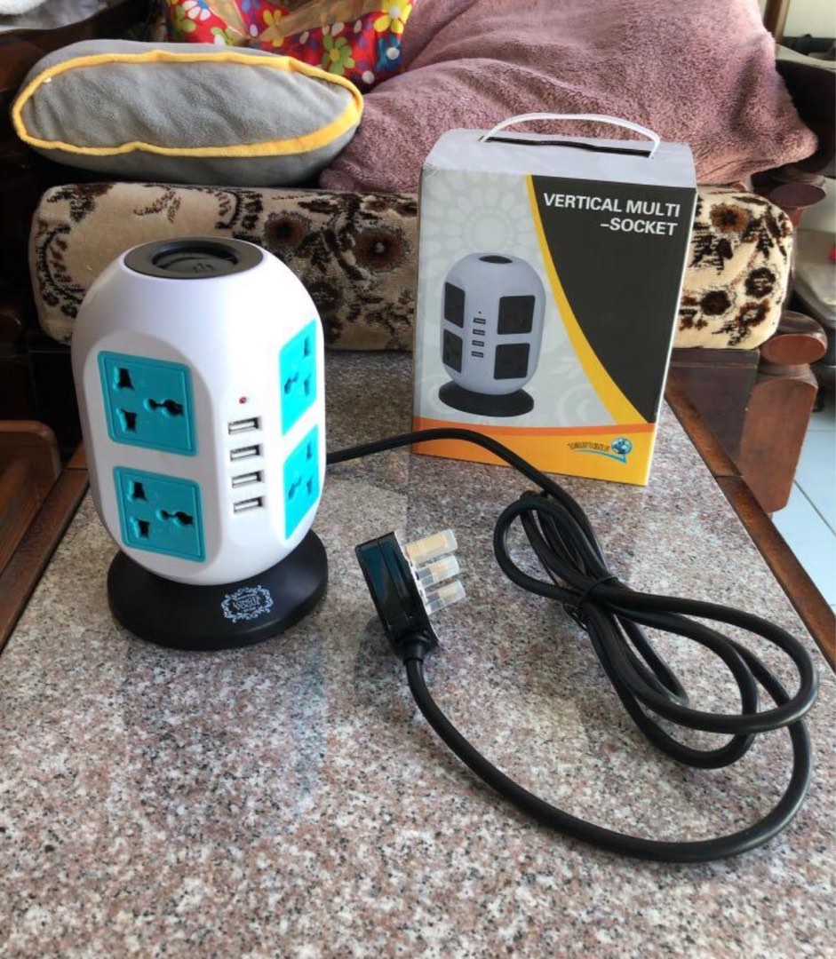 Vertical Multi Socket Light Blue, TV & Home Appliances, Electrical ...
