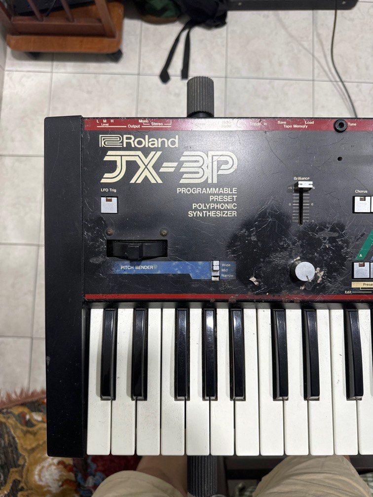 Vintage 80s Roland JX-3P Programmable Preset Polyphonic Synthesizer ...