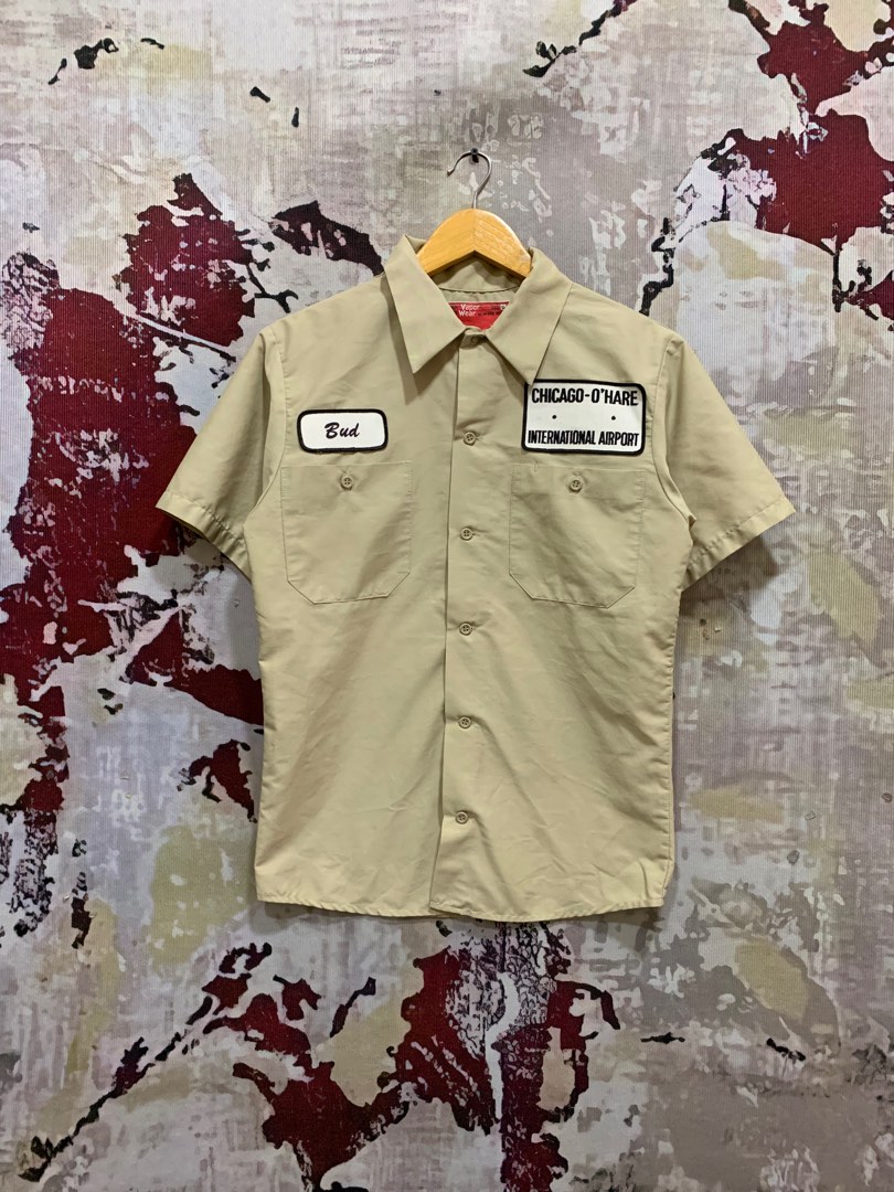 Vintage Industrial Garment Workwear Shirt Chicago, Men's Fashion, Tops ...