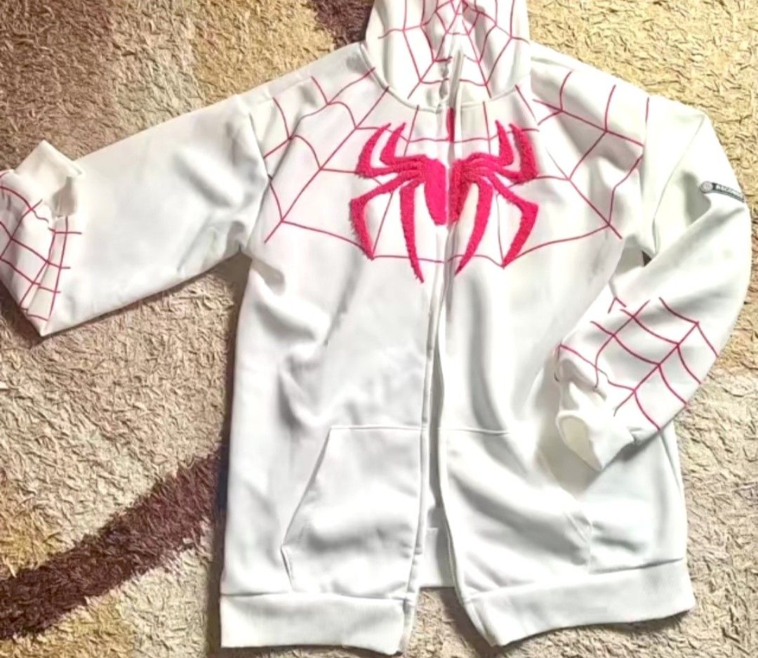 White Spider man jaket, Women's Fashion, Coats, Jackets and Outerwear ...