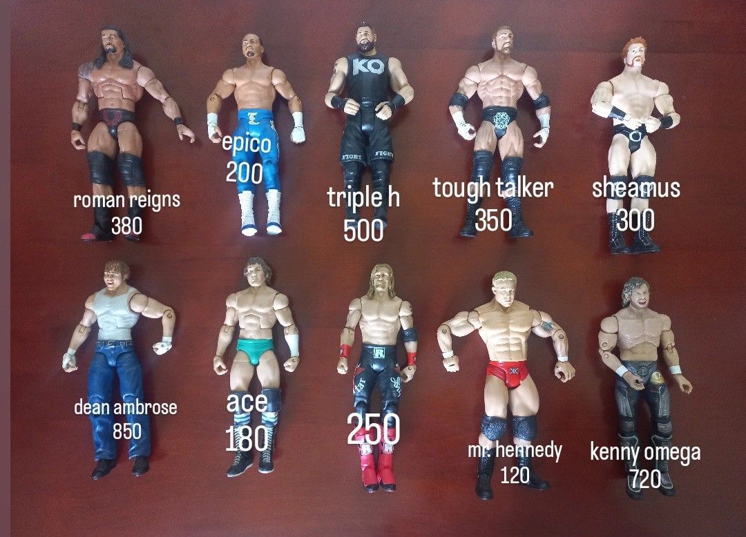 wwe aew action figures, Hobbies & Toys, Toys & Games on Carousell