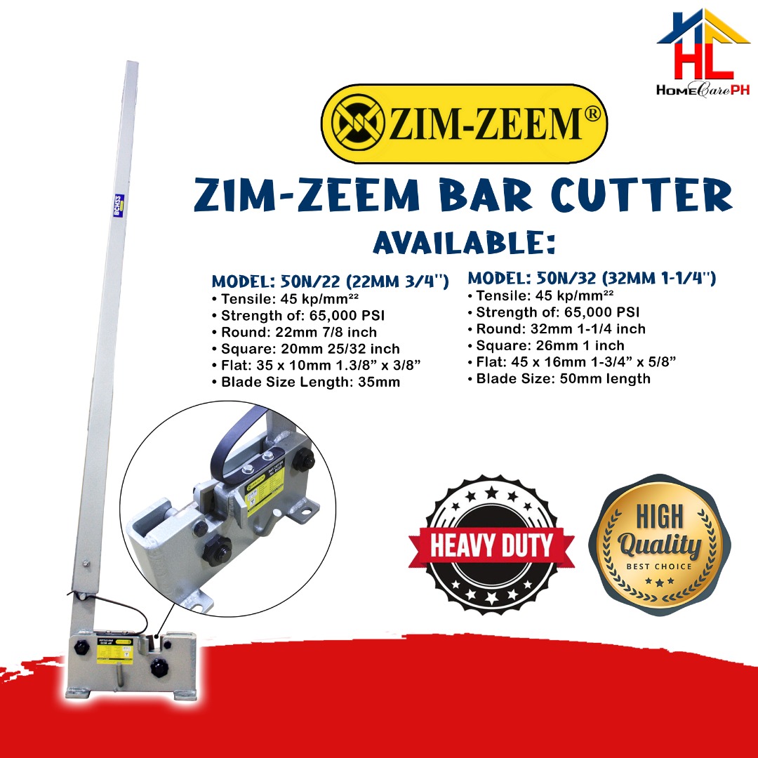 Zim-Zeem Bar Cutter (22mm / 32mm), Commercial & Industrial, Industrial Equipment on Carousell