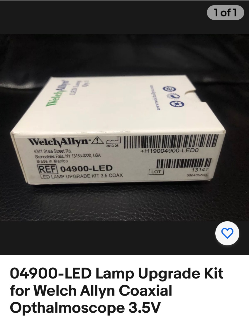 04900-LED Lamp Upgrade Kit for Welch Allyn Coaxial Opthalmoscope 3.5V ...