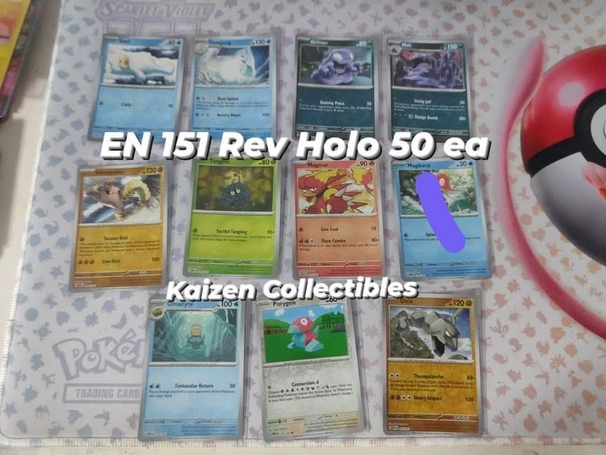 151 Pokemon Cards Rev Holo, Holo and EX from Kaizen Collectibles ...