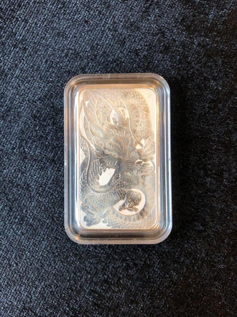 2021 Australia 1 oz Silver Dragon Rectangular Coin BU in capsule ...
