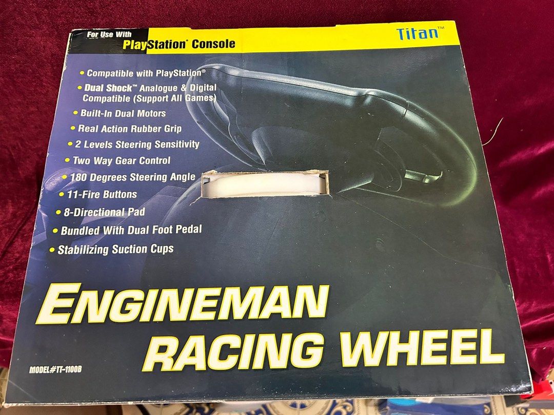 全新 軚盤 玩具 playstation Engineman Racing Wheel, 興趣及遊戲, 玩具 & 遊戲類 - Carousell