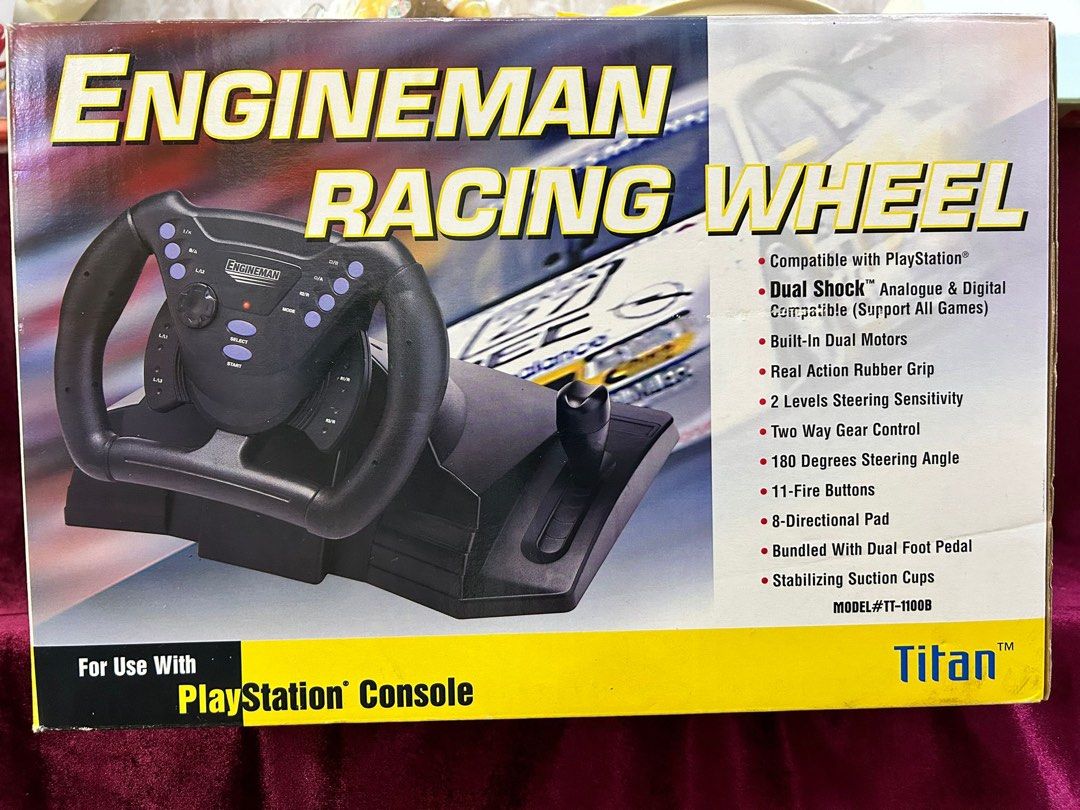 全新 軚盤 玩具 playstation Engineman Racing Wheel, 興趣及遊戲, 玩具 & 遊戲類 - Carousell