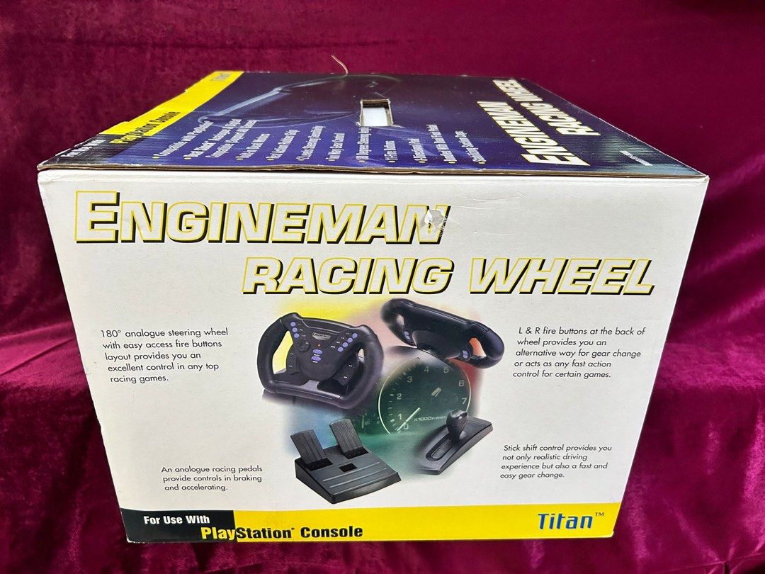 全新 軚盤 玩具 playstation Engineman Racing Wheel, 興趣及遊戲, 玩具 & 遊戲類 - Carousell