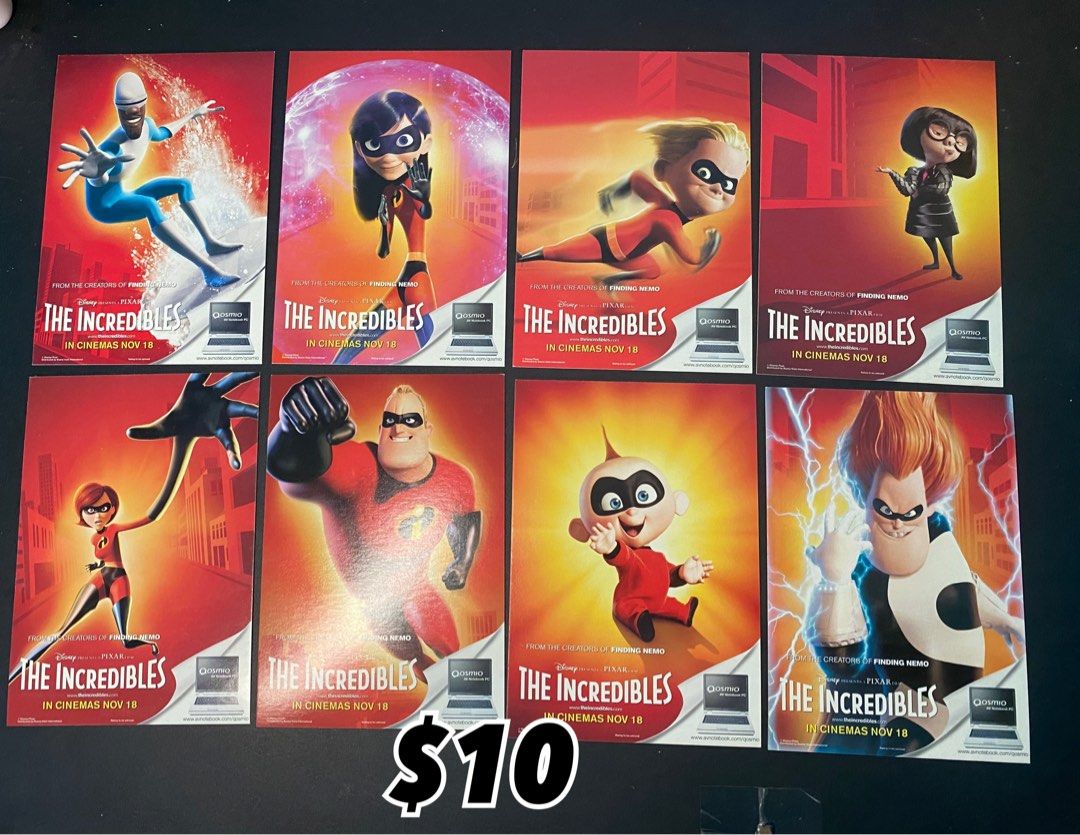 Animated movies Disney postcards Finding Nemo Incredibles brother Bear ...