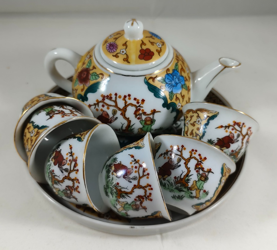Antique Chinese Tea Set, Furniture & Home Living, Kitchenware ...