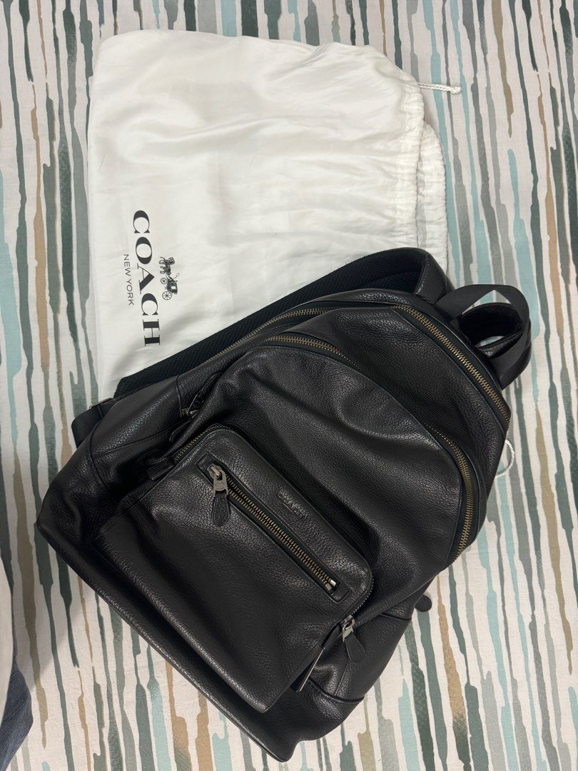 Authentic Coach Leather Backpack, Women's Fashion, Bags & Wallets ...