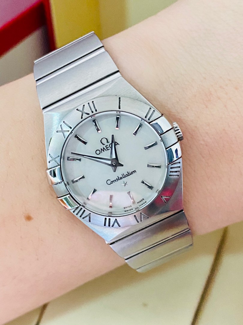 Authentic Omega Constellation White Mother Of Pearl Dial Watch for ...