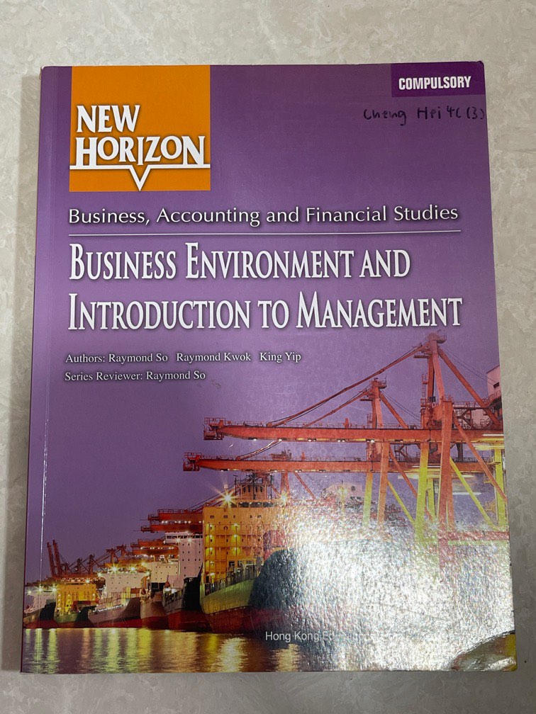 BAFS NEW HORIZON Business Environment and Introduction to Management ...
