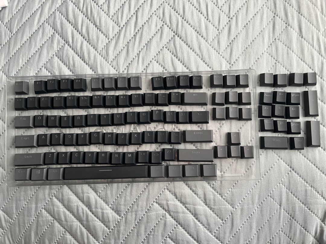 Black & Gray ABS Keycaps Full Layout (Low Profile), Computers & Tech ...