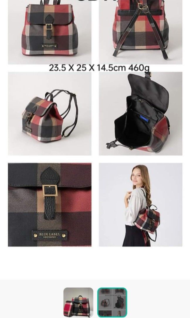 Bluelabel burberry Japan, Women's Fashion, Bags & Wallets, Backpacks on ...