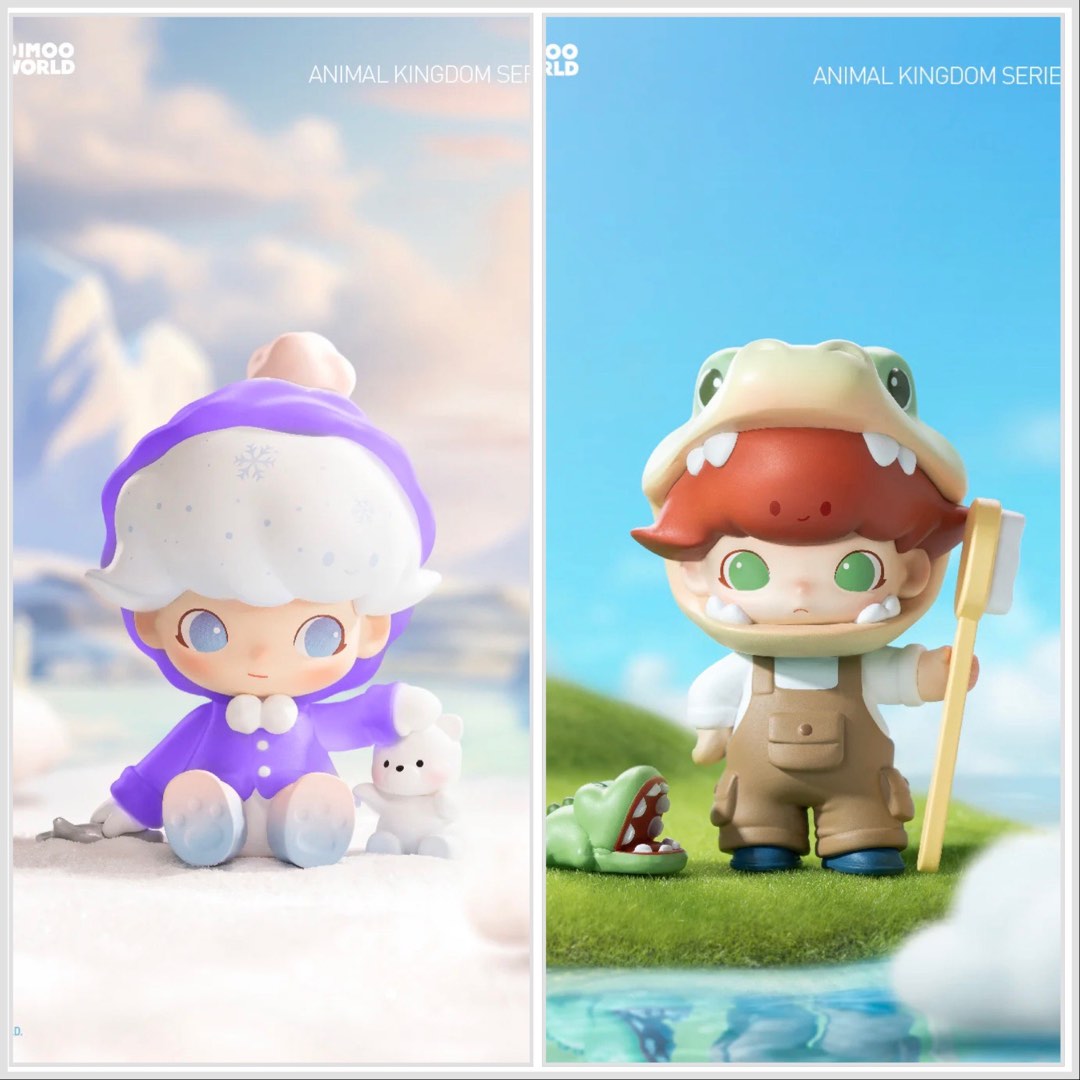 BNIF Popmart DIMOO Animal Kingdom (Polar and Crocodile), Hobbies & Toys ...