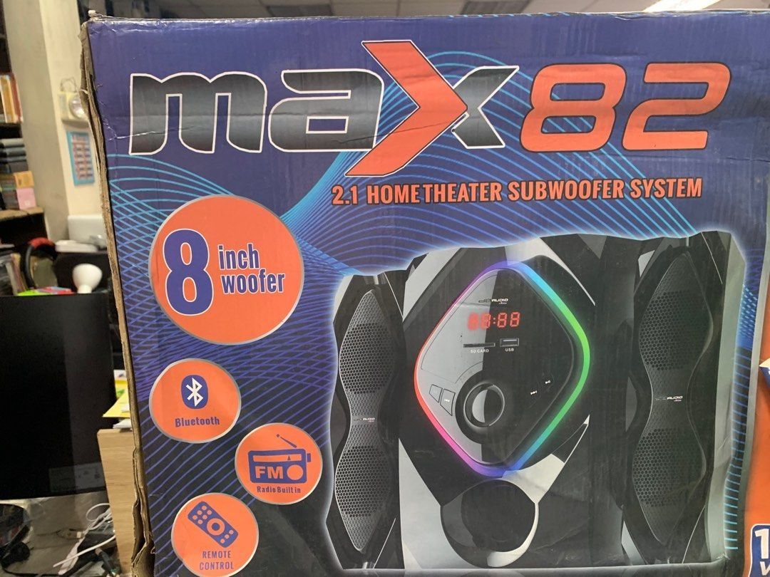 Dbaudio Max 82 2.1 Home Theater Subwoofer System 8” Woofer 1000watts ...