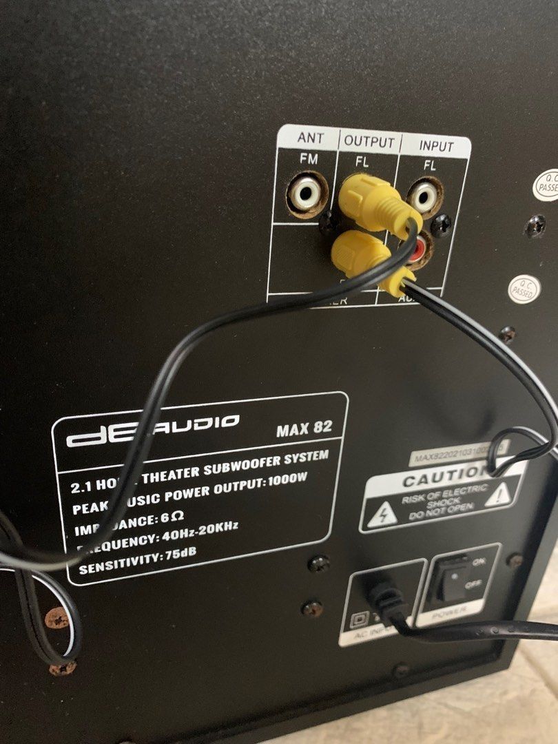 Dbaudio Max 82 2.1 Home Theater Subwoofer System 8” Woofer 1000watts ...