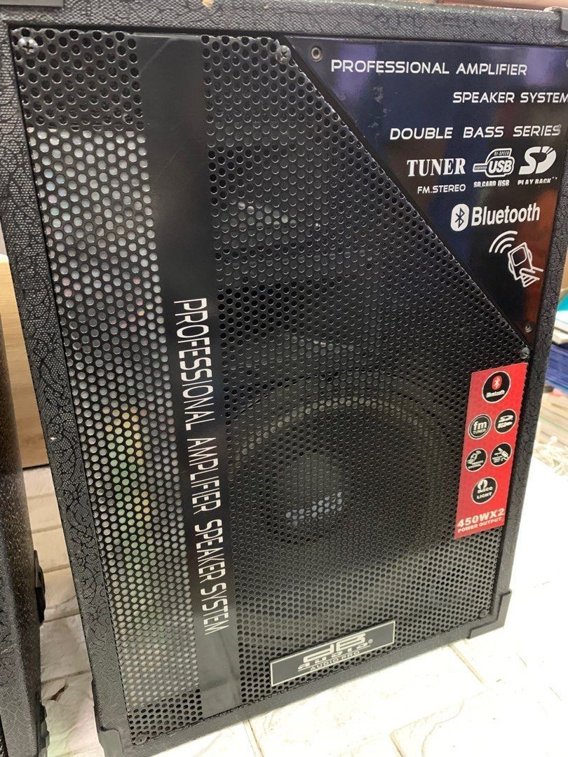 DBaudio UAS 10" 108LED Double Bass Series Amplified Speaker 450watts x2 ...