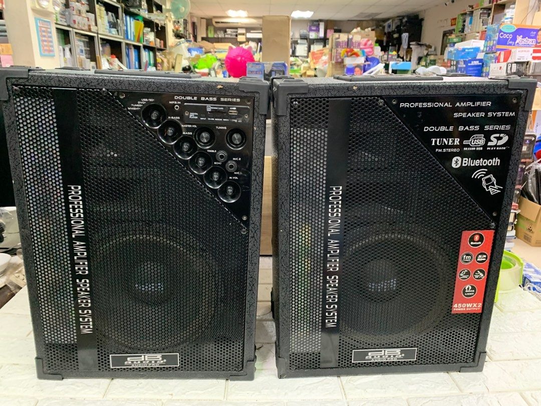 DBaudio UAS 10" 108LED Double Bass Series Amplified Speaker 450watts x2 ...
