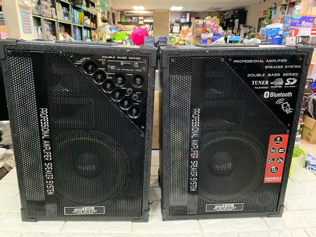 DBaudio UAS 10" 108LED Double Bass Series Amplified Speaker 450watts x2 ...