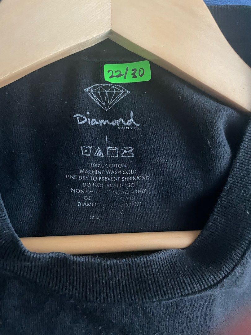 Diamond black, Men's Fashion, Tops & Sets, Tshirts & Polo Shirts on ...