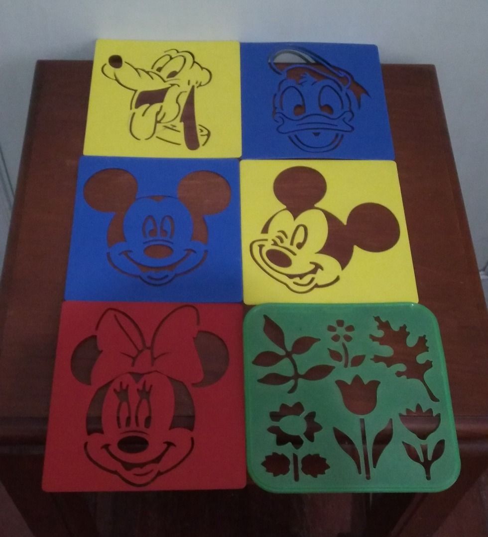 Disney Characters Plastic Drawing Stensil Template, Hobbies & Toys ...