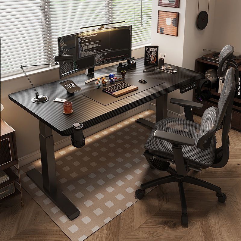 Electric lifting table, solid wood workbench, intelligent computer desk ...