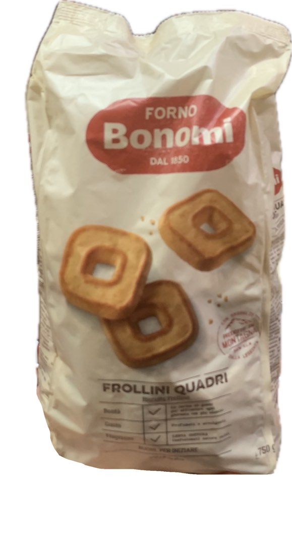 FORNO BONOMI SHORTBREAD COOKIES FROLLINI QUADRI 750G, Food & Drinks ...