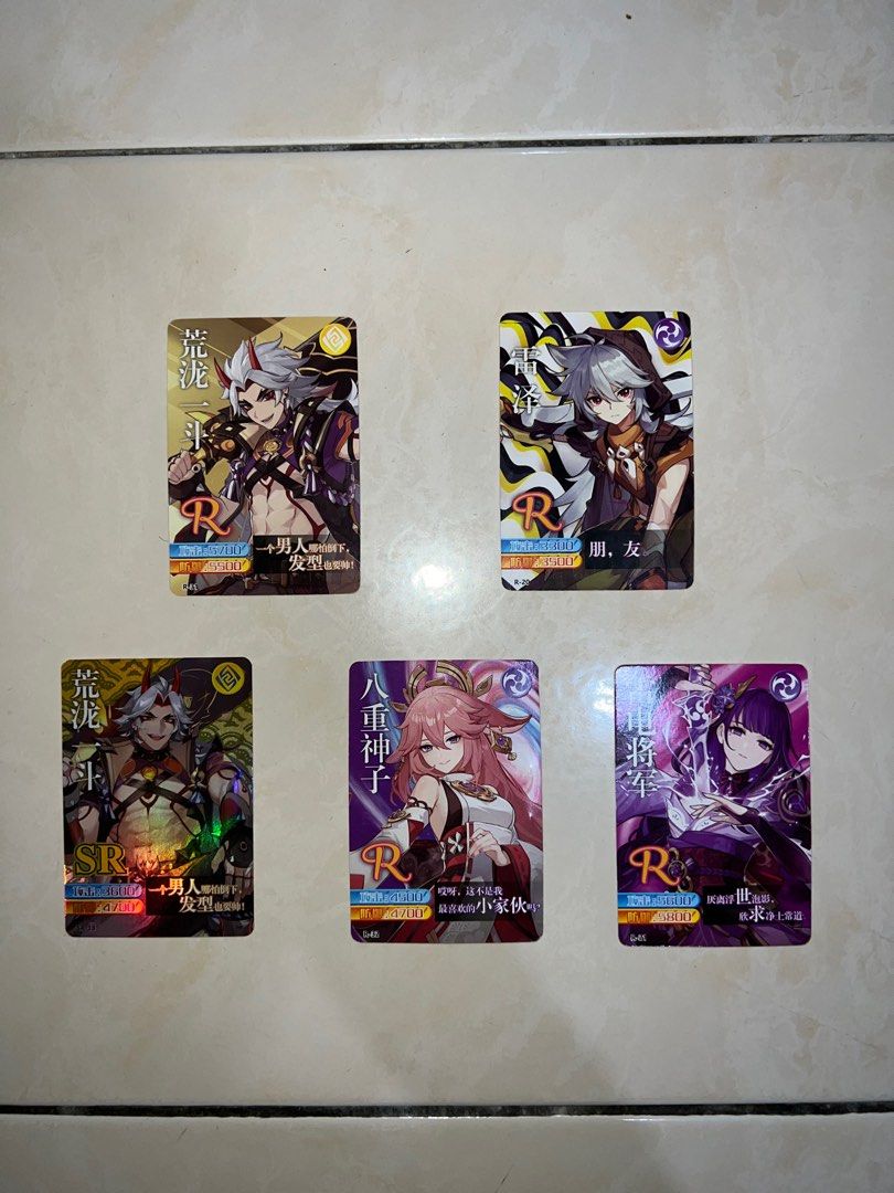 Genshin Impact Character Cards, Hobbies & Toys, Toys & Games on Carousell