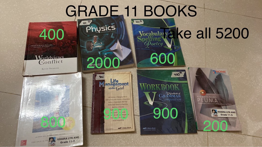 Grade 11 Books, Hobbies & Toys, Books & Magazines, Textbooks on Carousell
