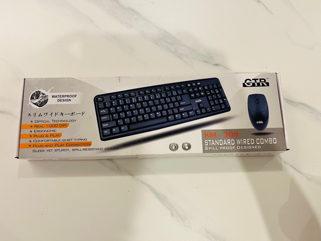 GTR KM-308 Standard Wired Keyboard 有線鍵盤 (no mousse 沒有滑鼠）, 電腦＆科技, 電腦周邊及 ...