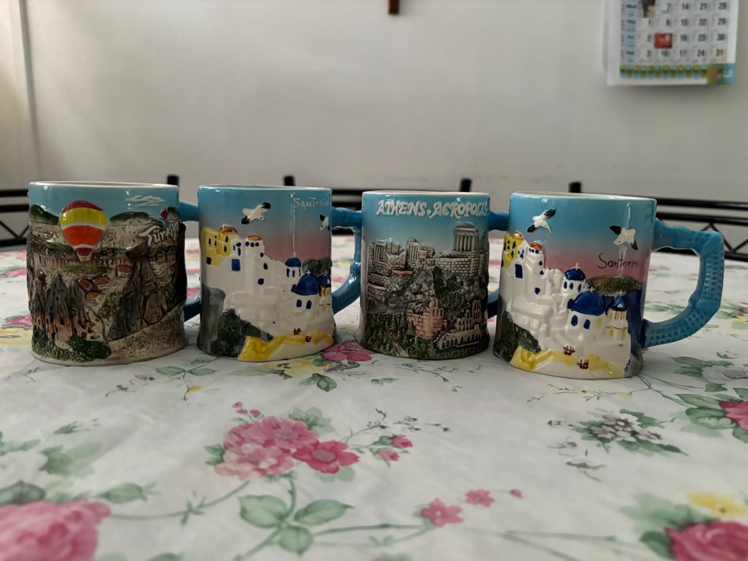 Handmade Iconic Mugs from Santorini, Athens, Turkiye, Furniture & Home ...